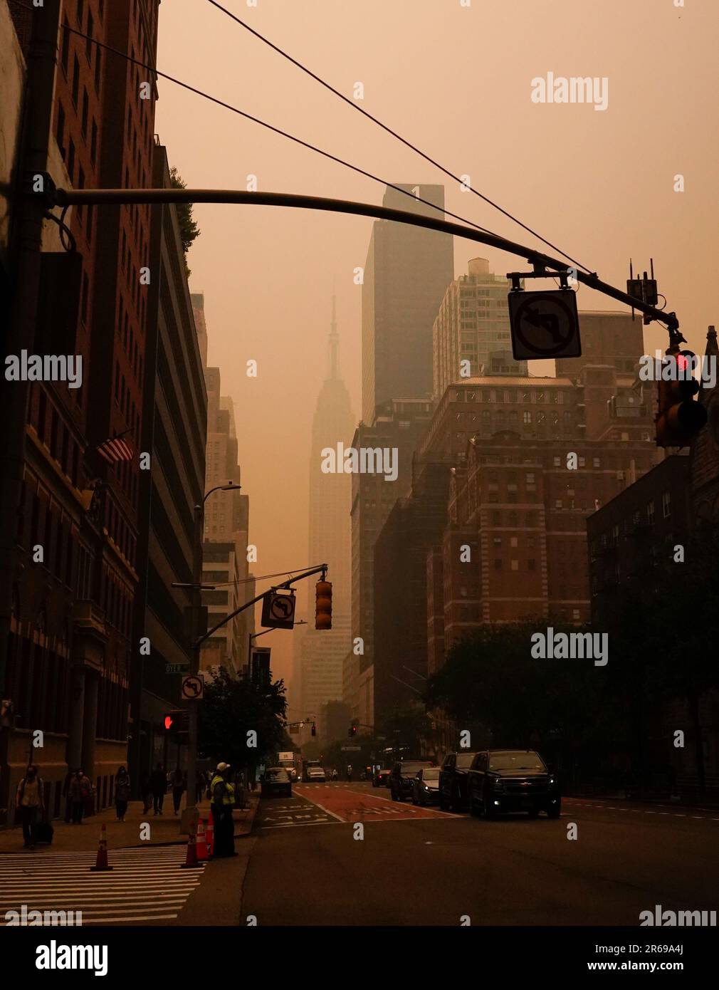 New York, New York, USA. 07th June, 2023. Thick plume of Canadian ...