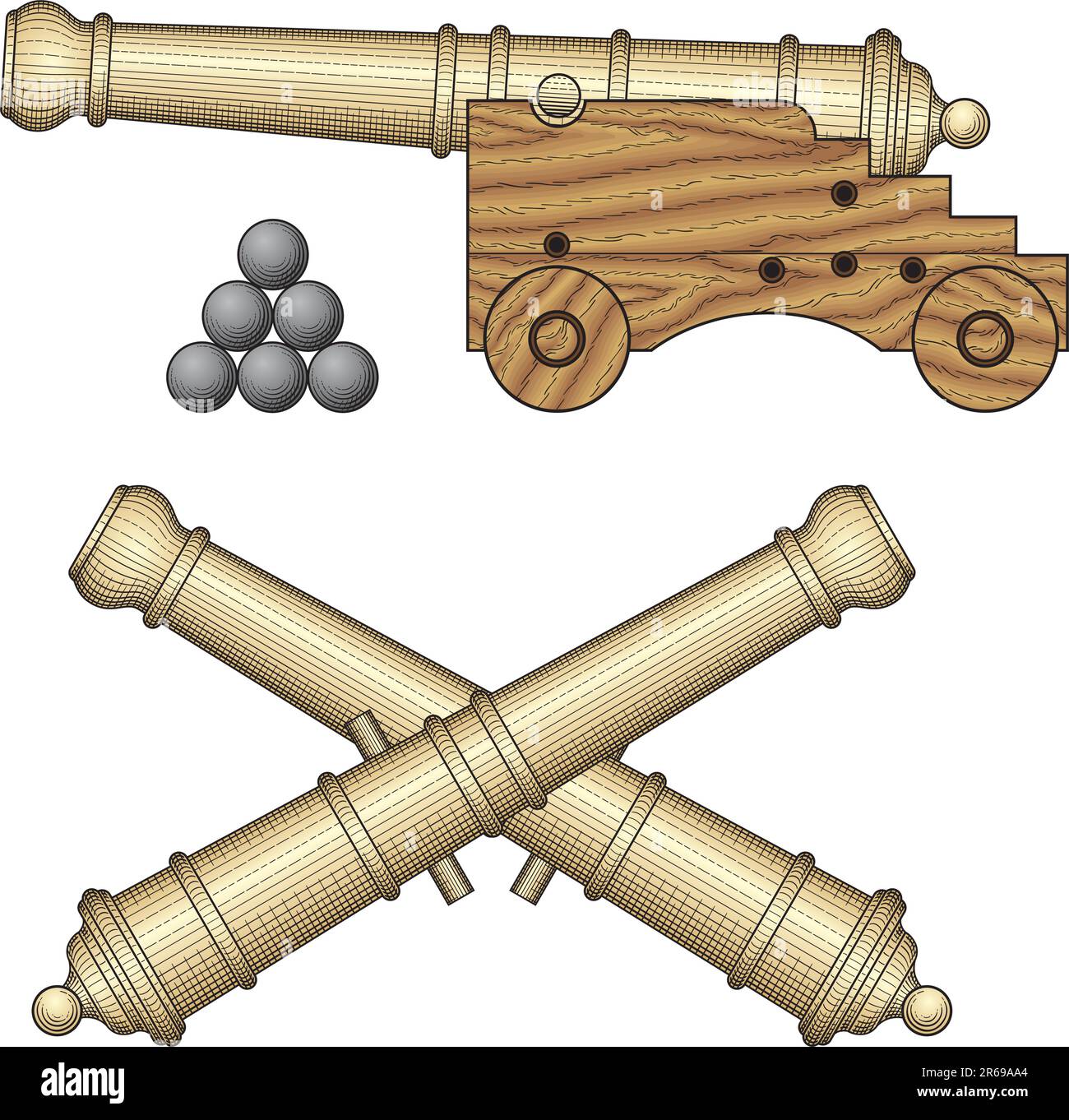 Retro cannon vector Stock Vector Image & Art - Alamy