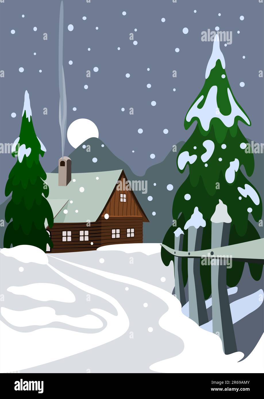 Snow drift in winter Stock Vector Images - Alamy