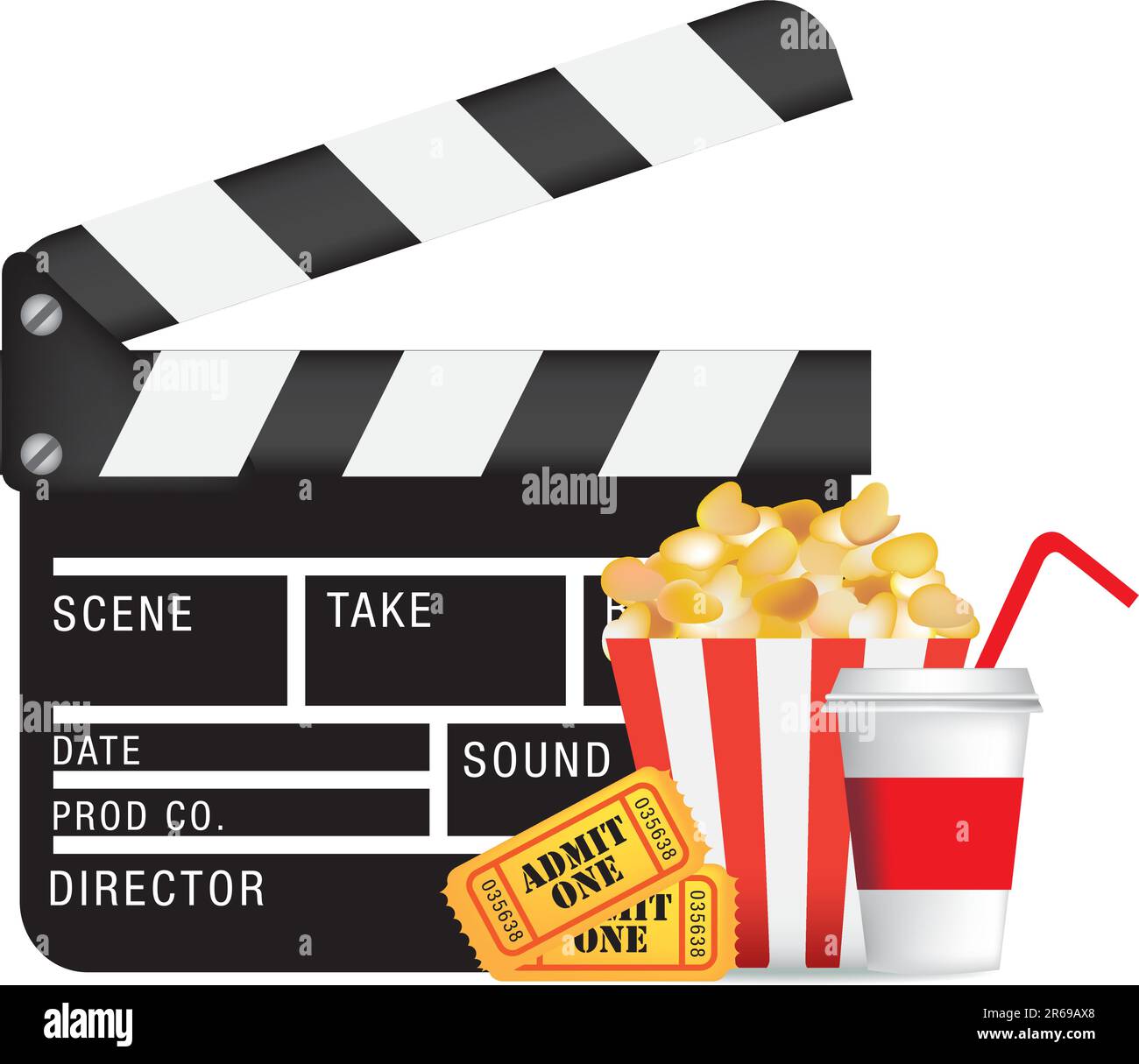 movie, film and cinema, entertainment colour illustration Stock Vector ...