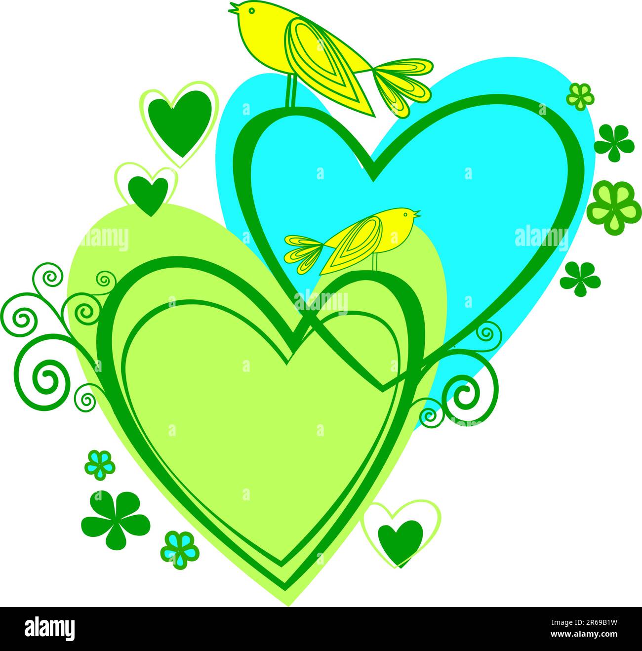 Two 2 birds Stock Vector Images - Alamy