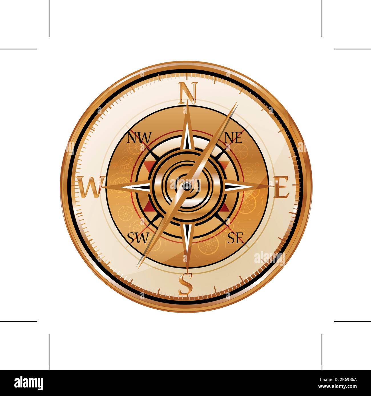 Illustration Of Antique Compass On Isolated Background Stock Vector Image And Art Alamy