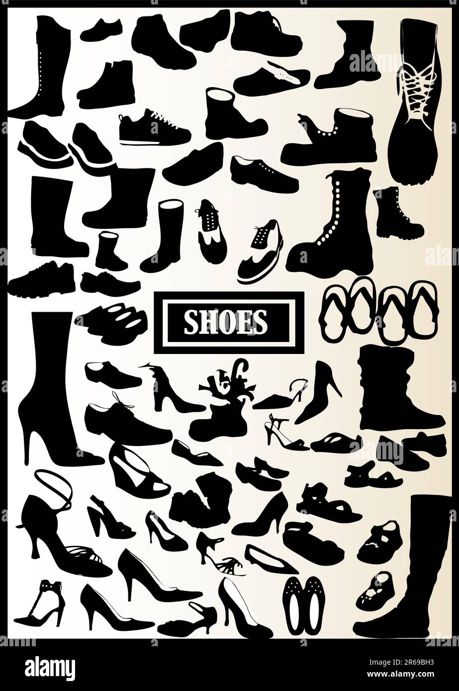 Brown male leather shoes Stock Vector Images - Alamy