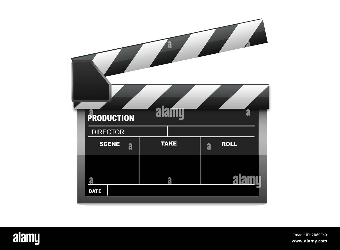 illustration of clapper board on isolated background Stock Vector Image ...