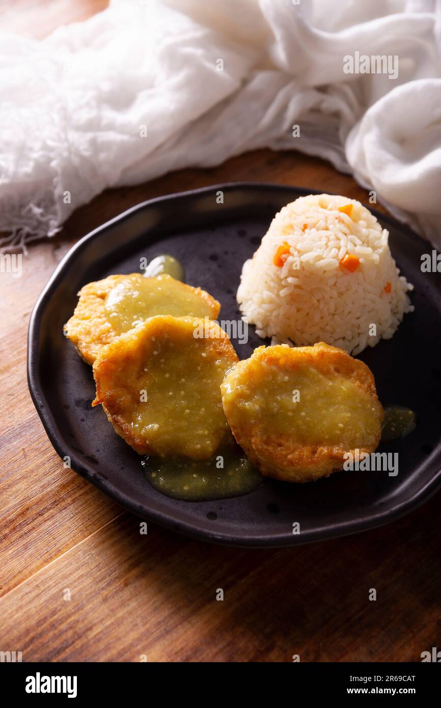 Tortitas de Pollo. Chicken pancakes. Popular recipe in Mexico and Latin ...