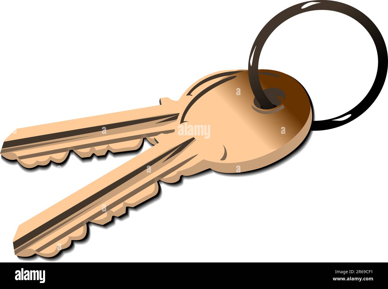 Realistic illustration the golden keys isolated of white background ...