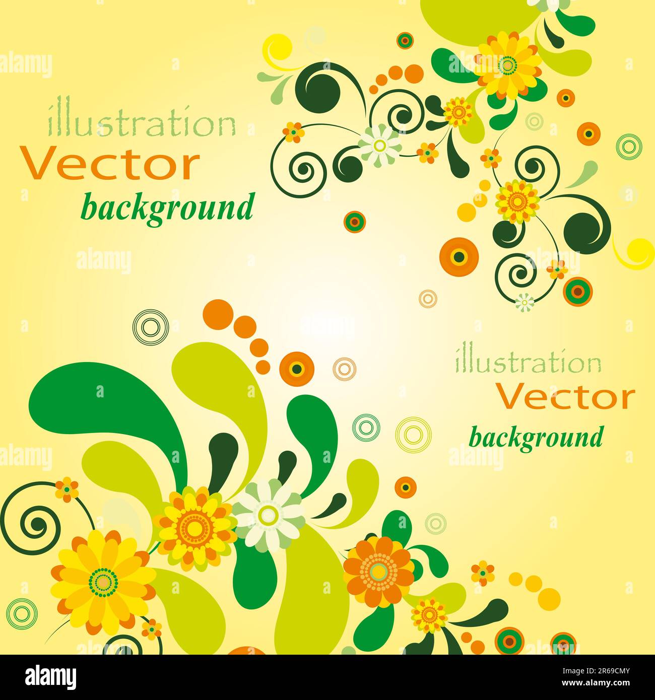 Vector Sun floral background. Illustration for your design Stock Vector ...