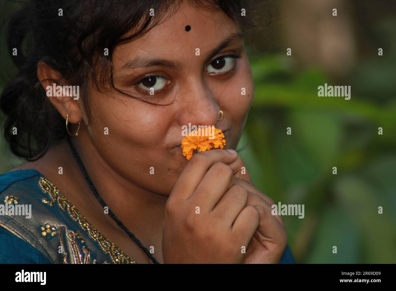 Indian girl closeup hi-res stock photography and images - Alamy