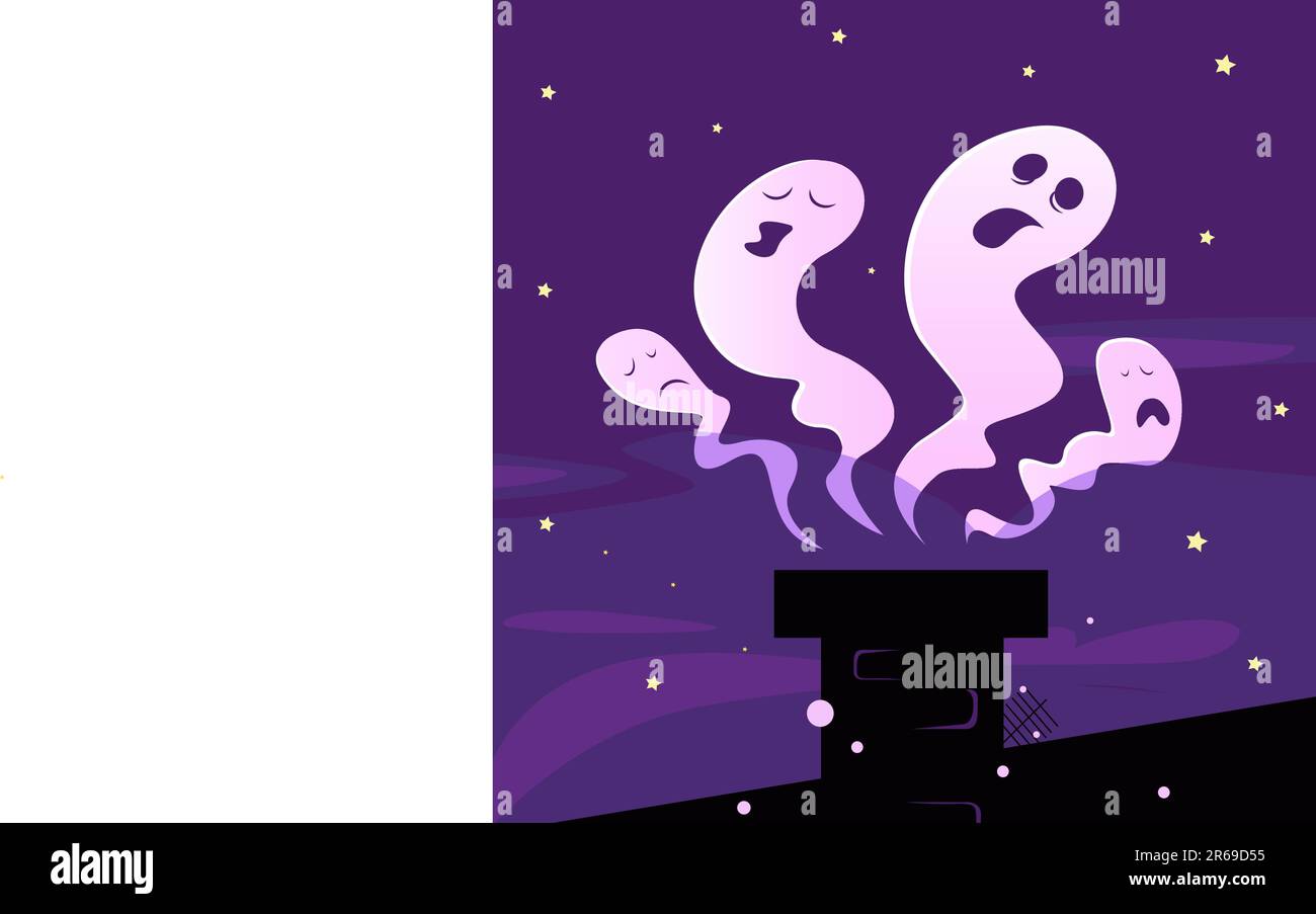 Vector illustration of halloween ghosts Stock Vector Image & Art - Alamy