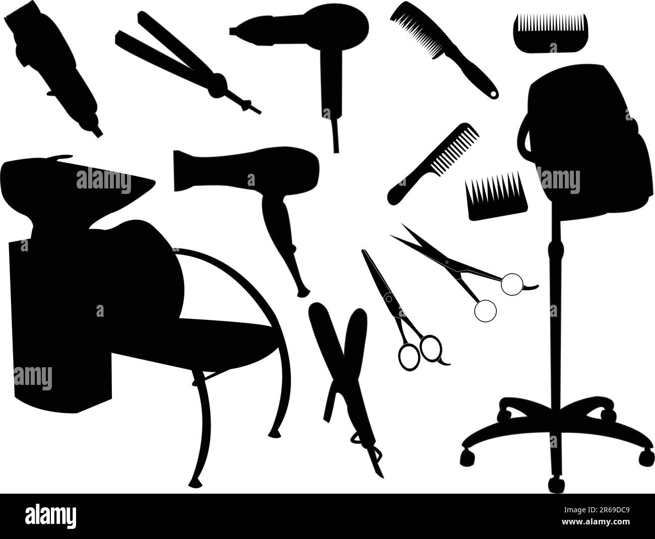Hair point Stock Vector Images - Alamy