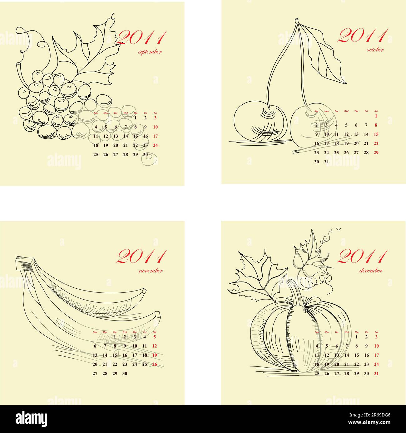 1 october calendar Stock Vector Images - Alamy