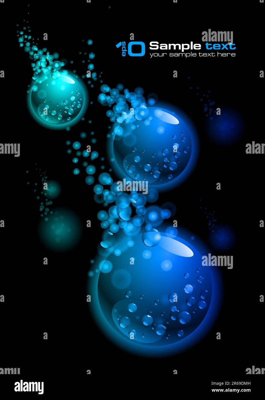 Abstract vector glowing background. For your design. Bubbles Stock ...