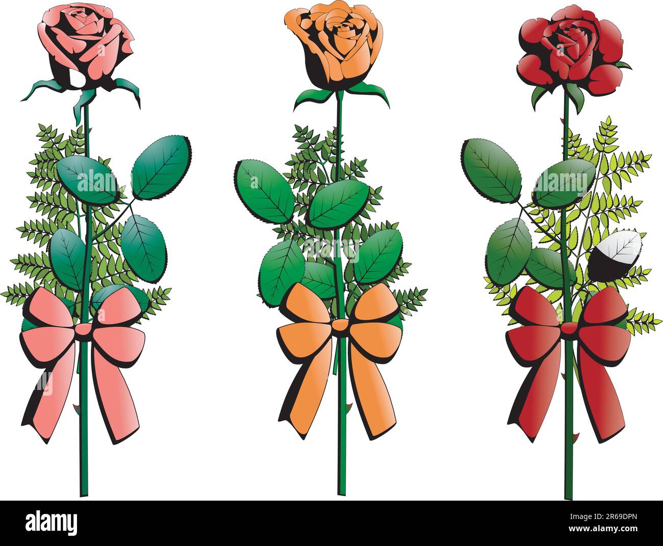 Arrangement orange bouquets Stock Vector Images - Alamy