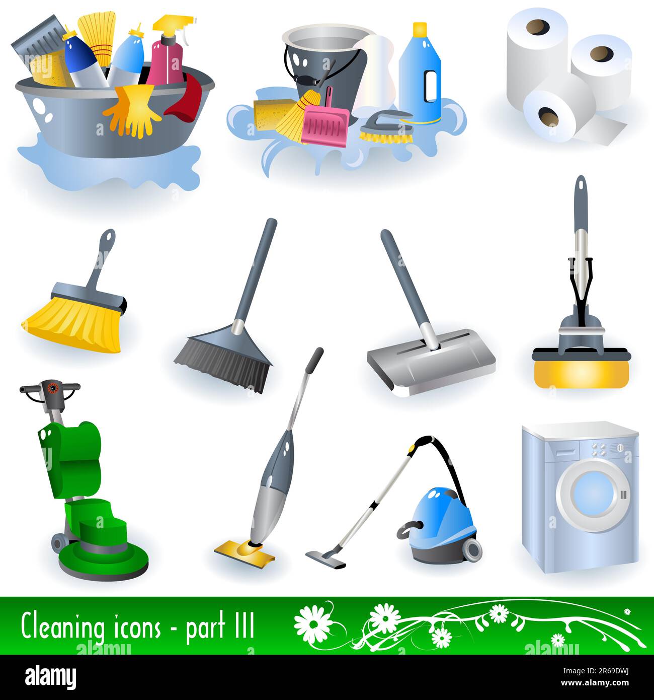 Vector illustration set of different blue icons Stock Vector Image ...