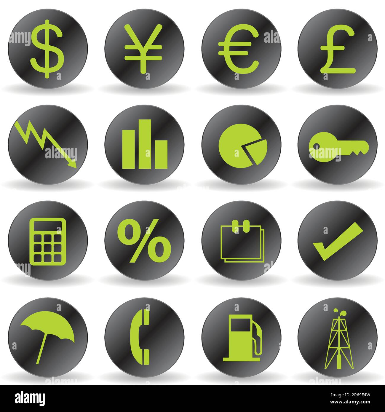 vector collection of finance icons Stock Vector Image & Art - Alamy