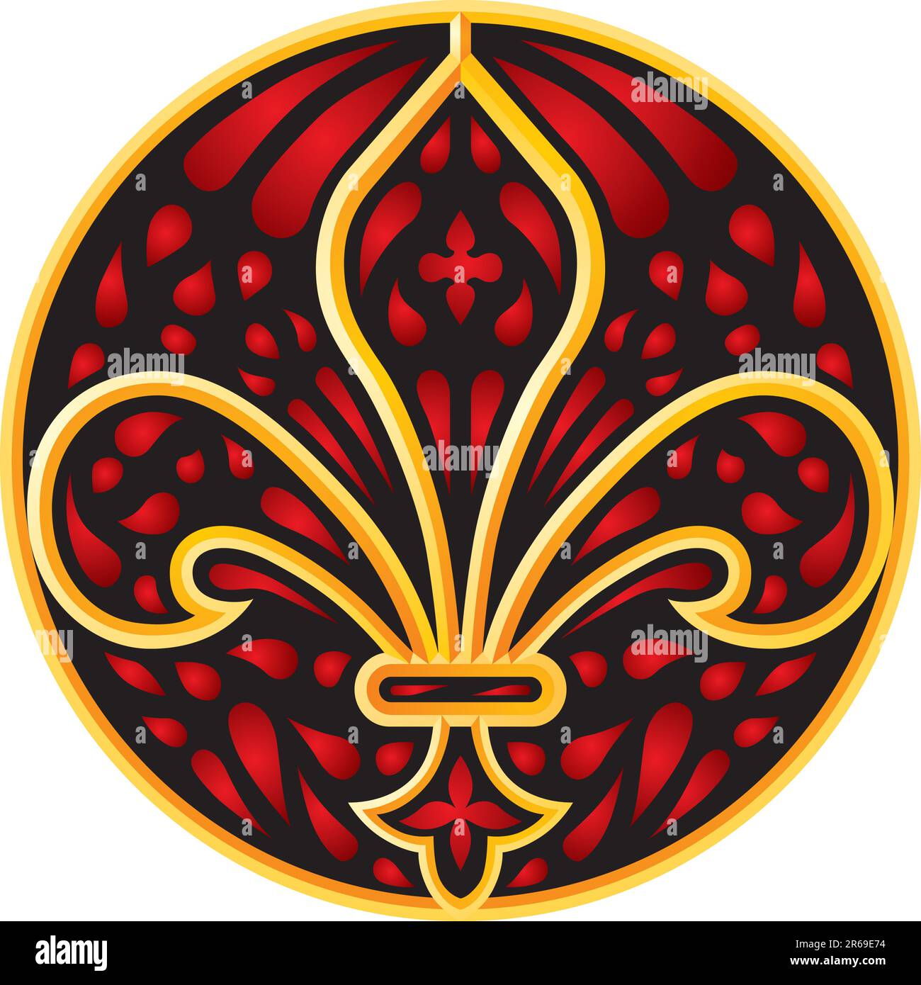 Round shield cross circle Stock Vector Images - Alamy