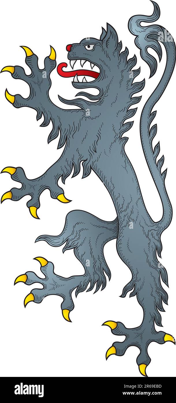 Heraldic Wolf vector Stock Vector Image & Art - Alamy