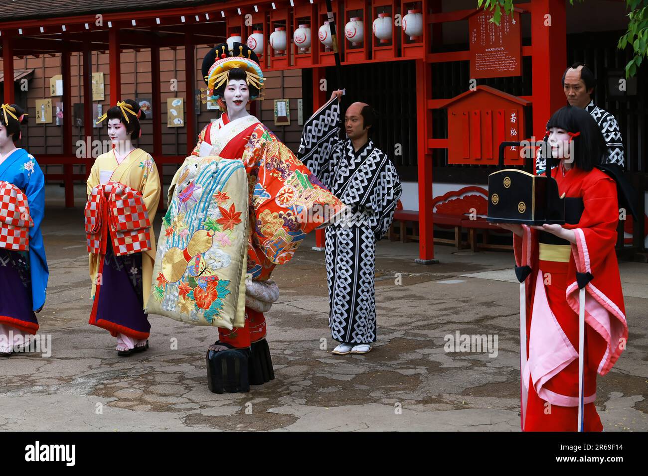 Nikko, Japan - May 1 2023: the unidentified artist dress like Geisha in ...