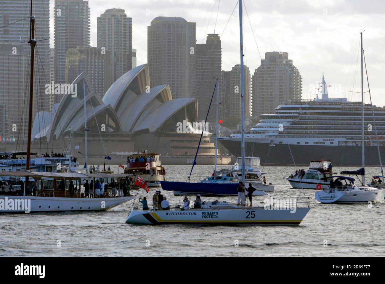 The Cunard Queen Victoria departs Sydney for Brisbane as part of her ...