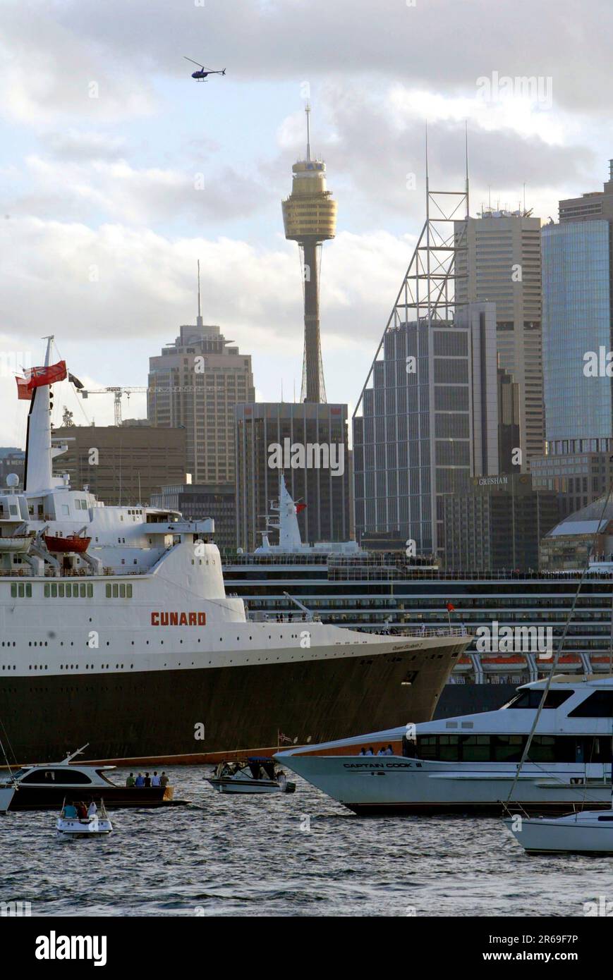 The QE2, the oldest ship in the Cunard fleet, makes her last visit to ...