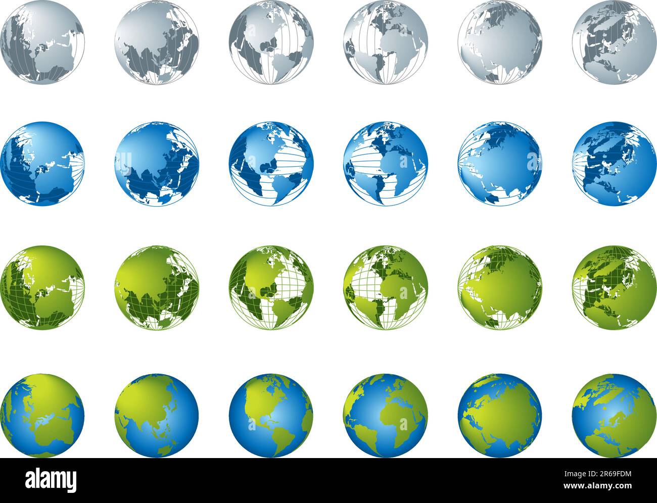 World map, 3D globe series Stock Vector Image & Art - Alamy