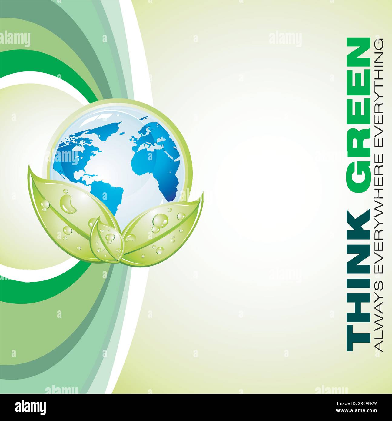 Think green background to use for brochure or cover Stock Vector Image ...