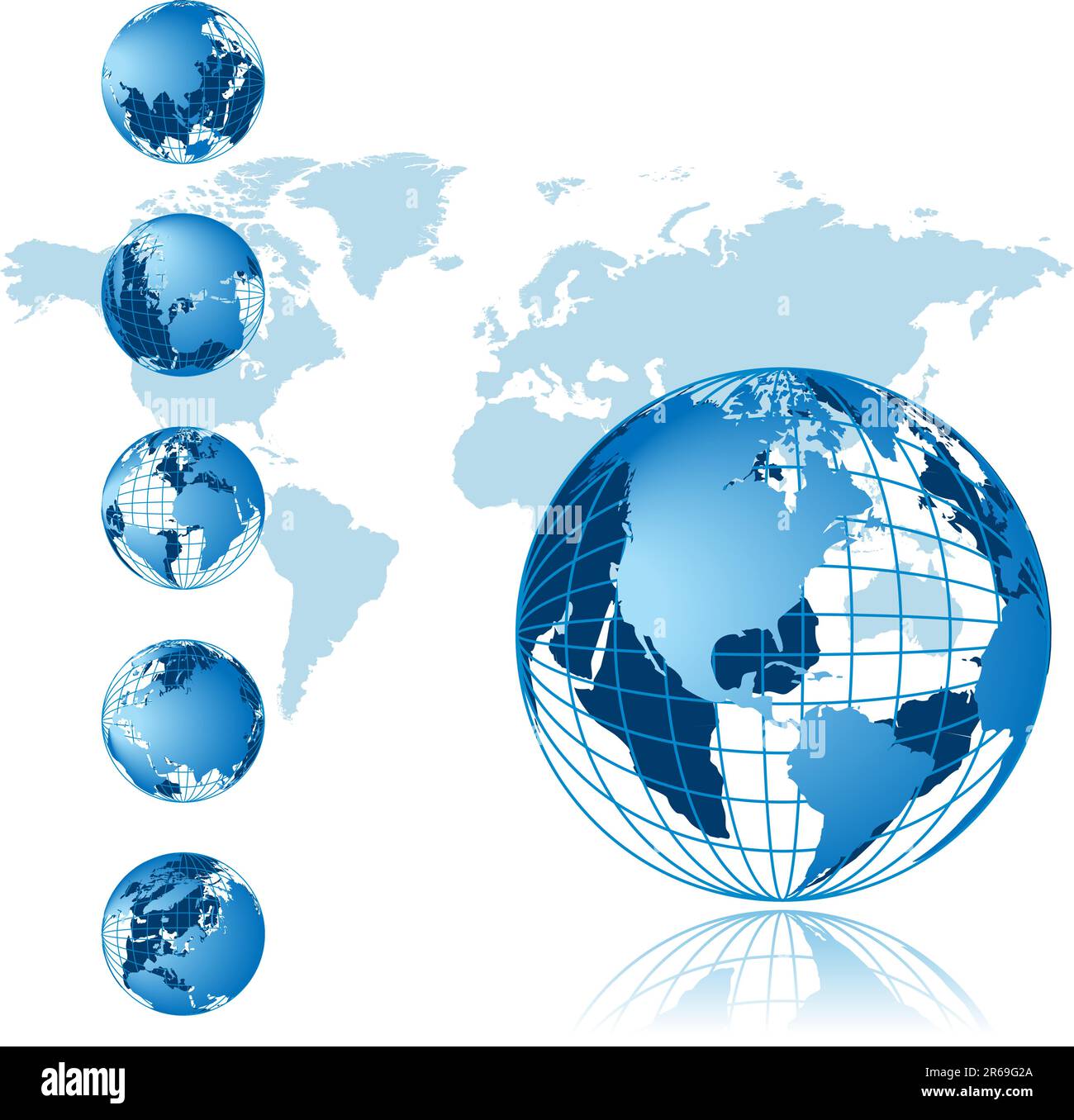 World map, 3D globe series Stock Vector Image & Art - Alamy