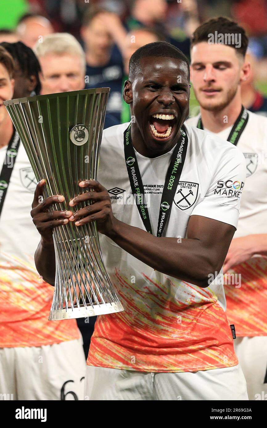 Prague, Czechia. 07th June, 2023. Kurt Zouma of West Ham United ...
