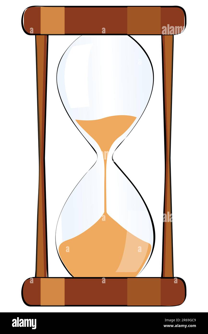 illustration of isolated hour glass Stock Vector Image & Art - Alamy