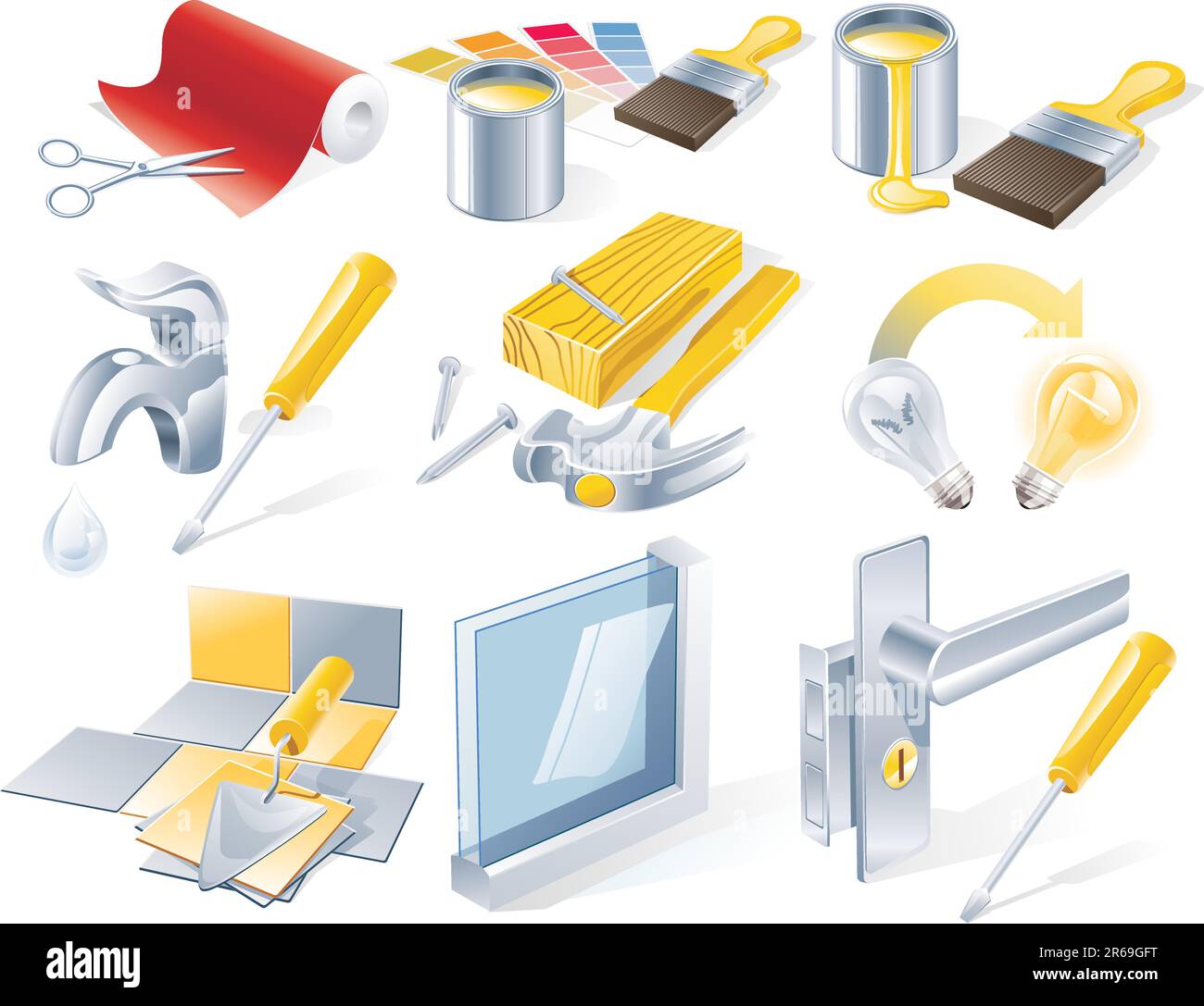 Home repair service flat Stock Vector Images - Alamy