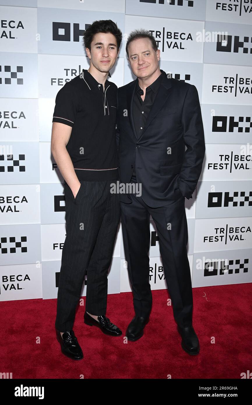 New York, USA. 07th June, 2023. (L-R) Holden Fraser and Brendan Fraser ...