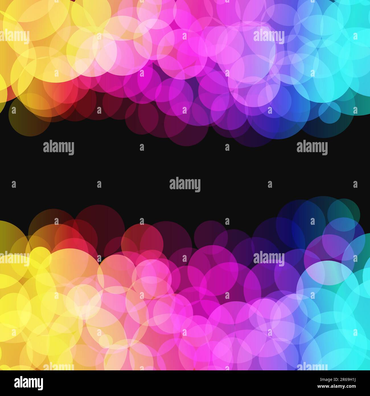Vector illustration of blurred disco dots on dark background Stock ...