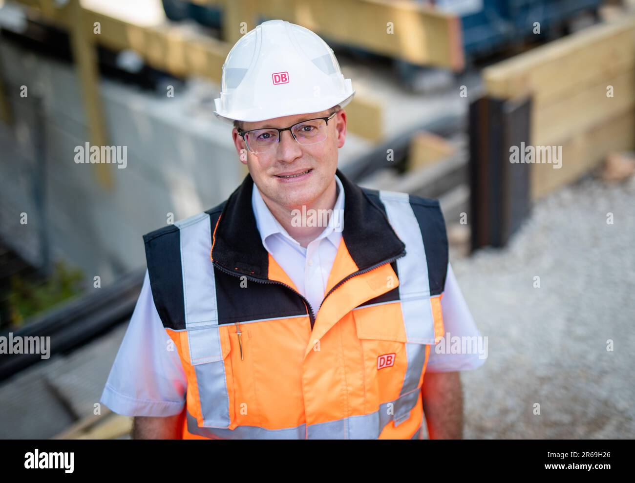 Stuttgart, Germany. 01st June, 2023. Andreas Ecker, project manager for the rail conversion to ...