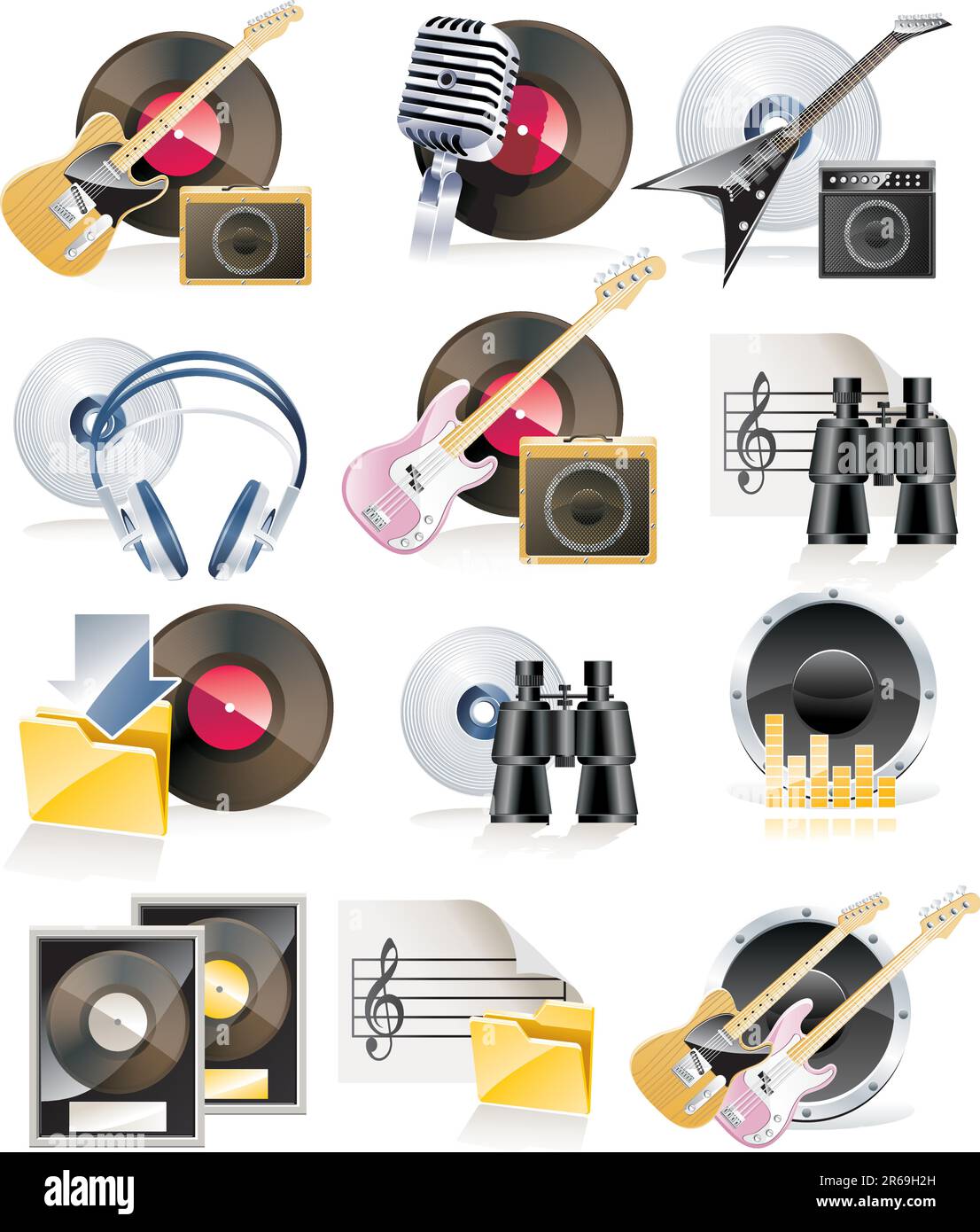 Vector highly detailed musical icon set Stock Vector Image & Art - Alamy