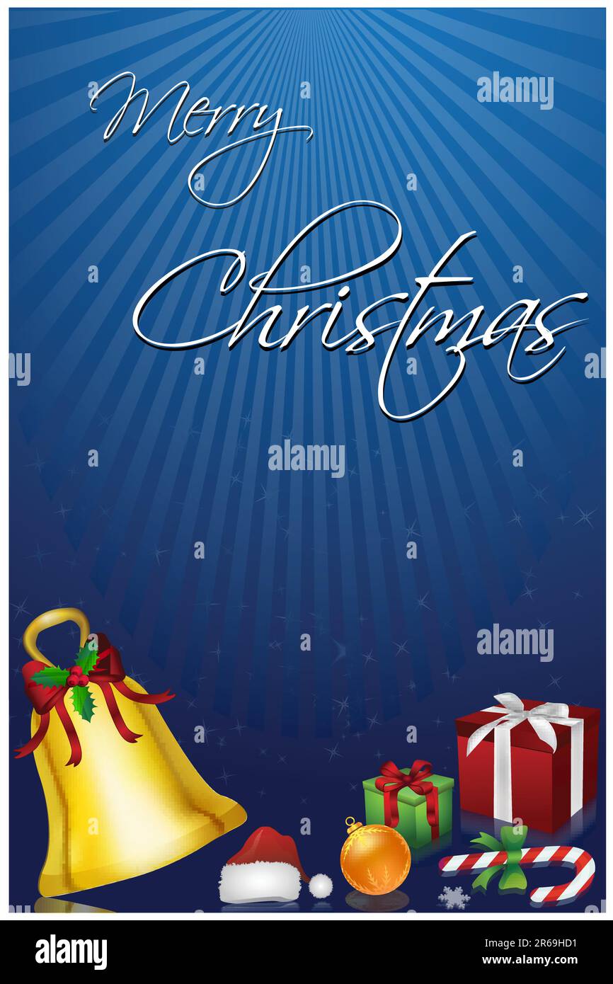 illustration of christmas goodies on abstract background Stock Vector ...