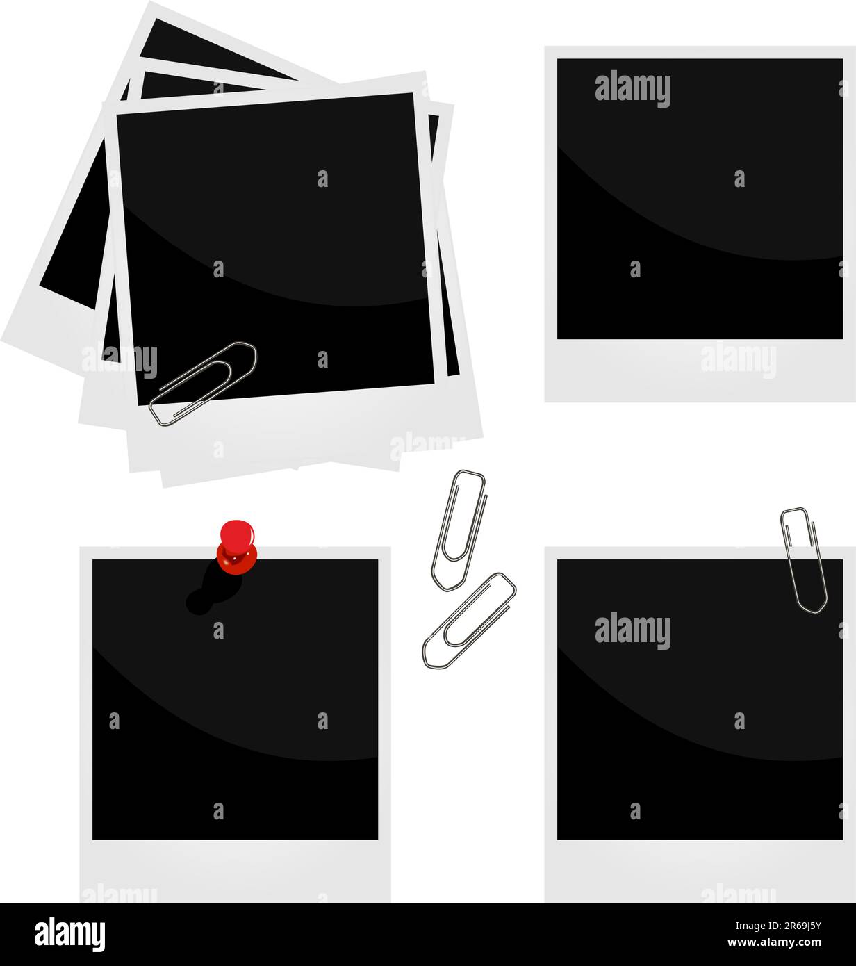 Realistic illustration of set a photo frame - vector Stock Vector Image ...