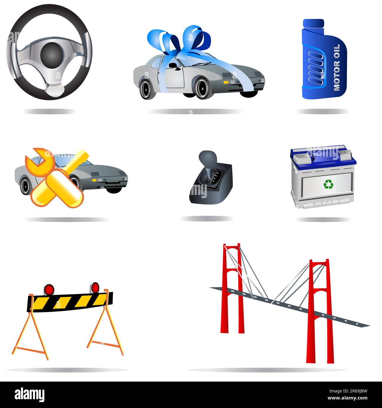 Vector illustration of nine colored transport icons Stock Vector Image ...