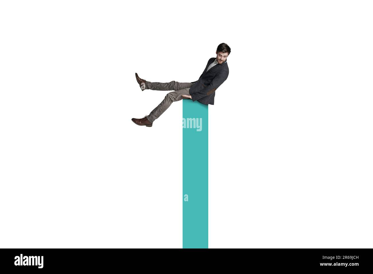 Dont mess around with an unsteady stock market. a businessman balancing ...