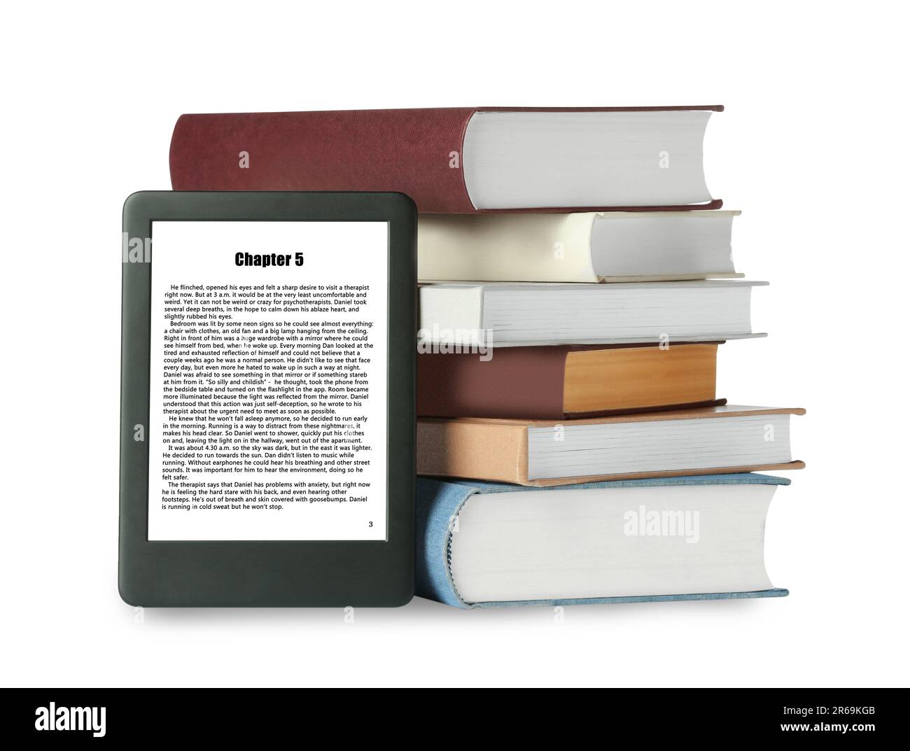 Modern book reader stack Cut Out Stock Images & Pictures - Alamy
