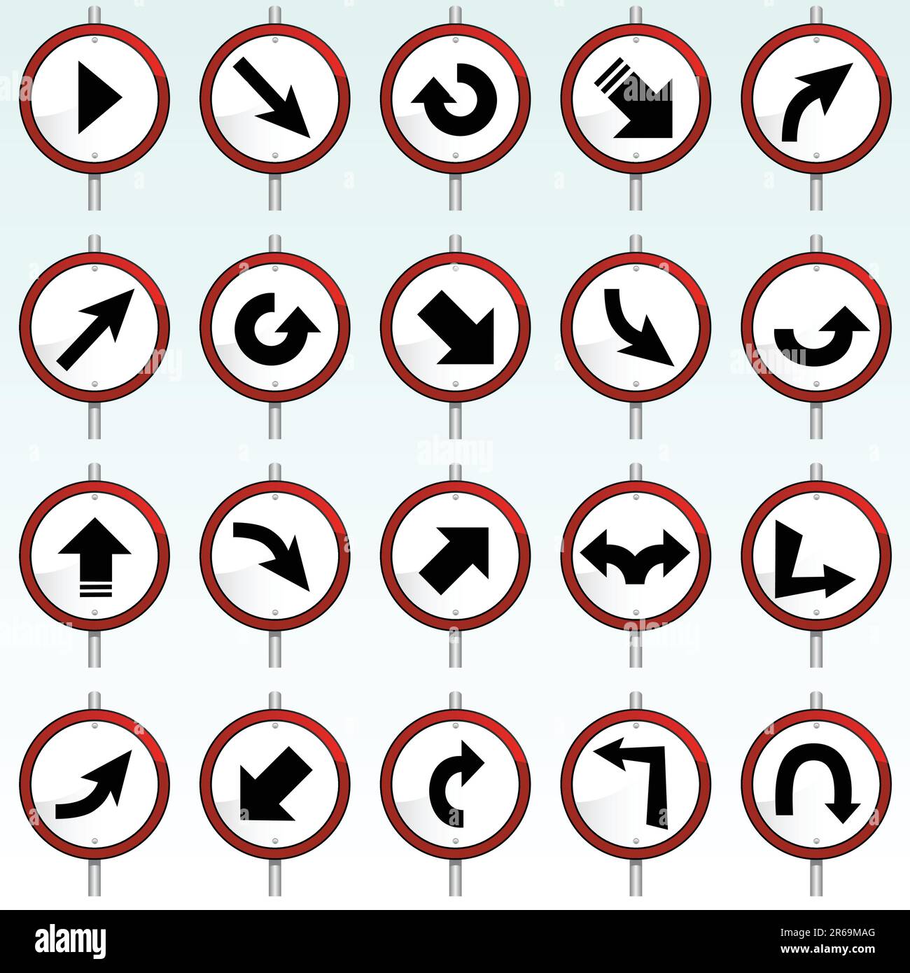 vector collection of various direction signs Stock Vector Image & Art ...