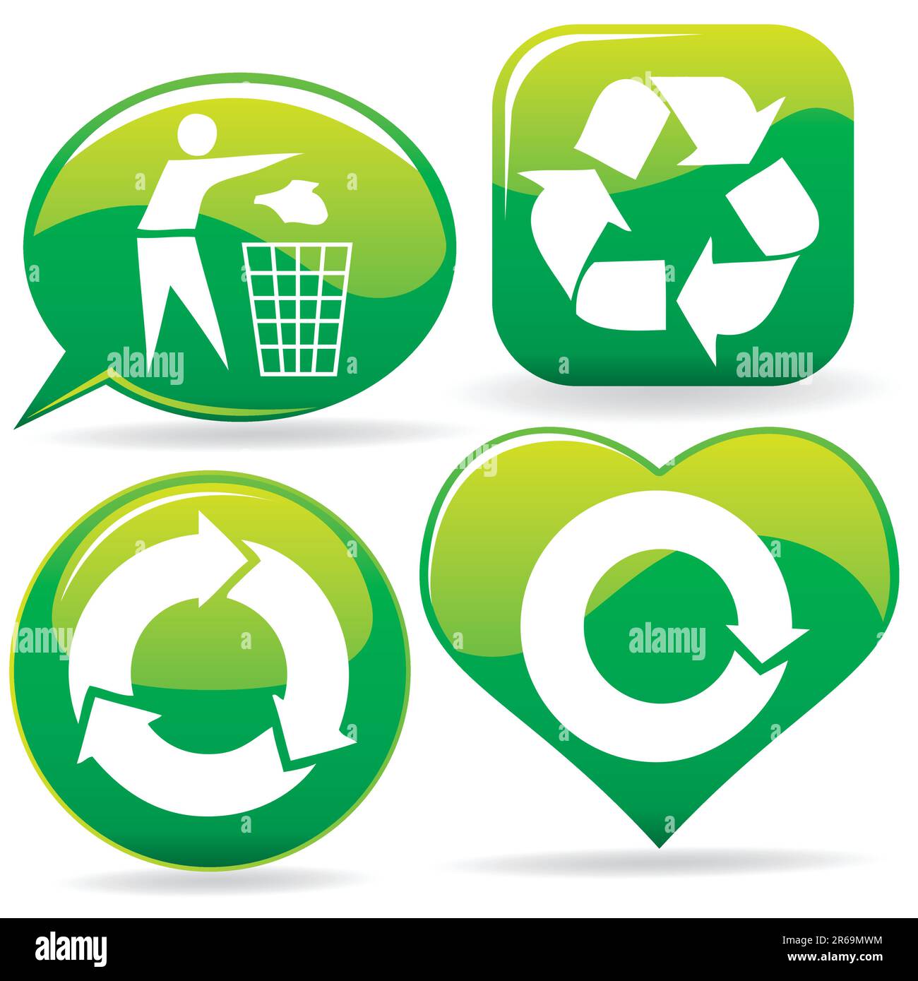 vector set of recycling signs Stock Vector Image & Art - Alamy