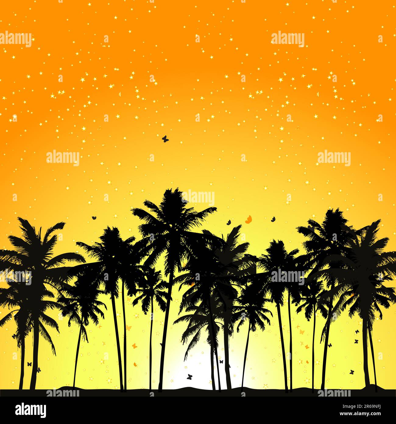Pattern palm trees cartoon Stock Vector Images - Alamy