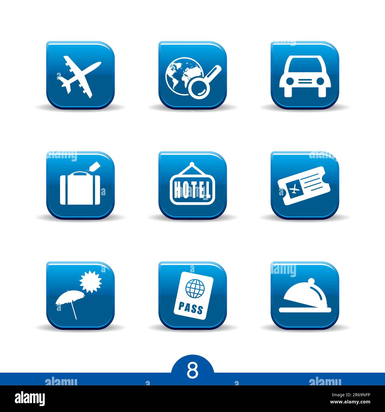 Set of nine travel web icons from series Stock Vector Image & Art - Alamy