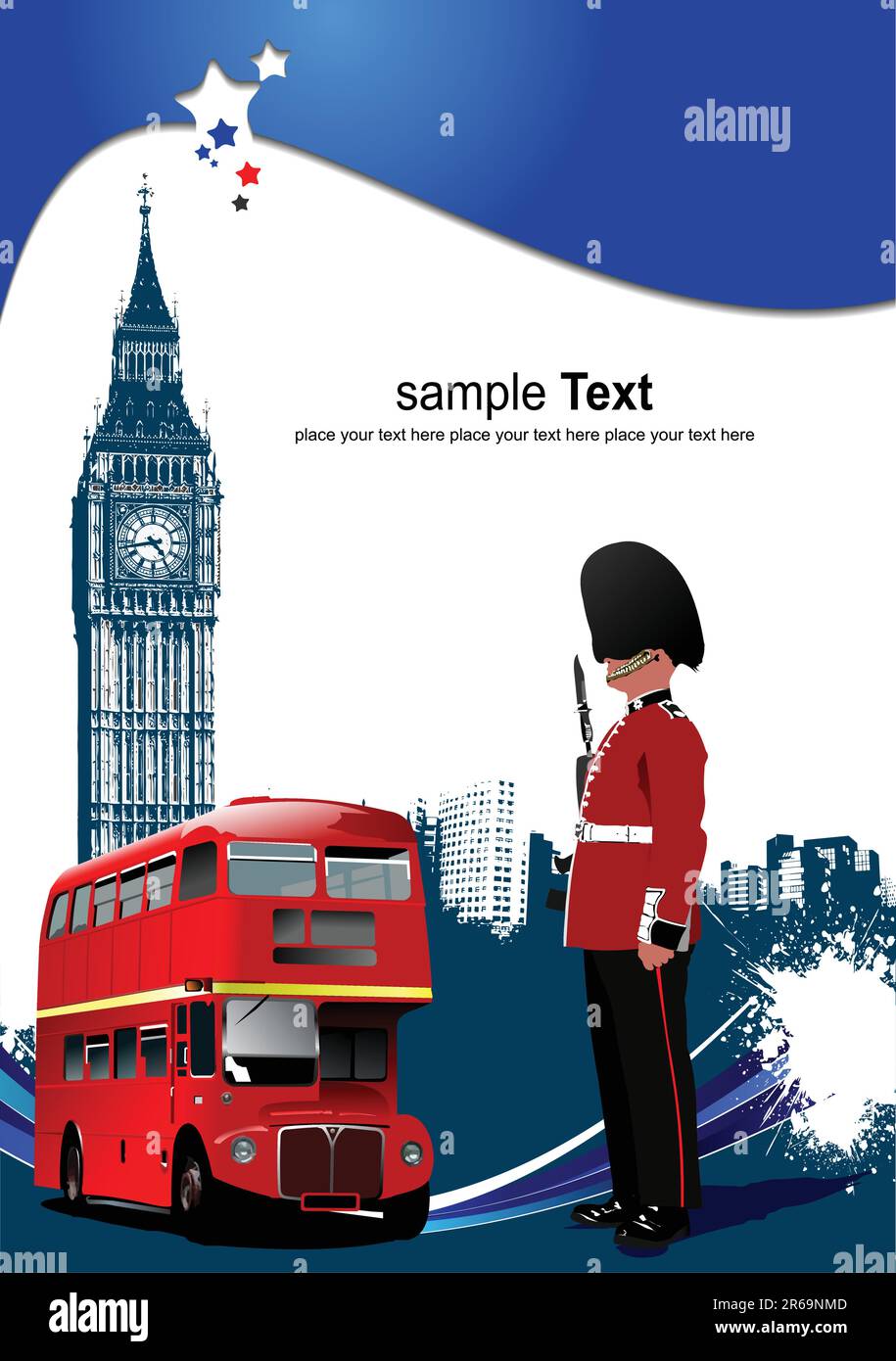 Cover for brochure with London images. Vector illustration Stock Vector ...