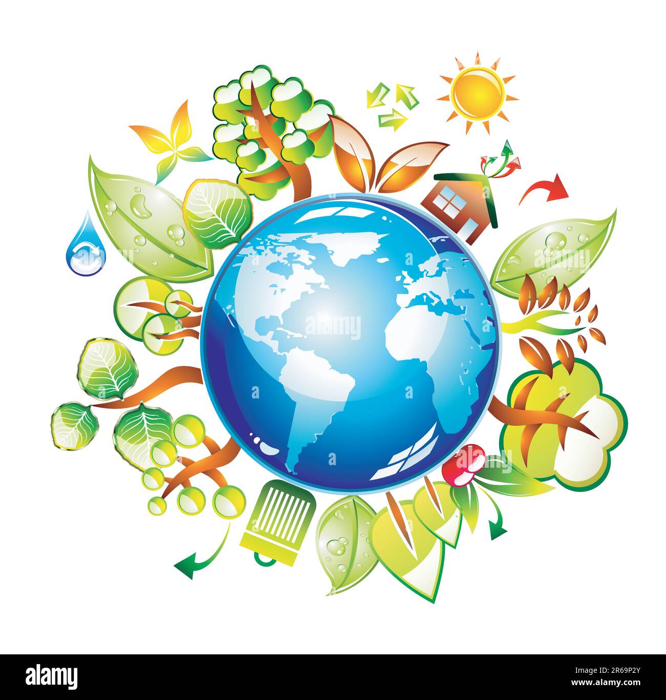 Ecology land sea Stock Vector Images - Alamy