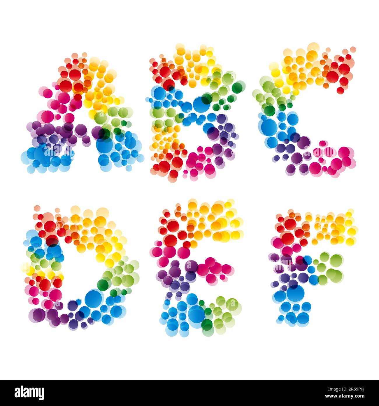vector set of alphabet elements made of bubbles.Illustration for your ...