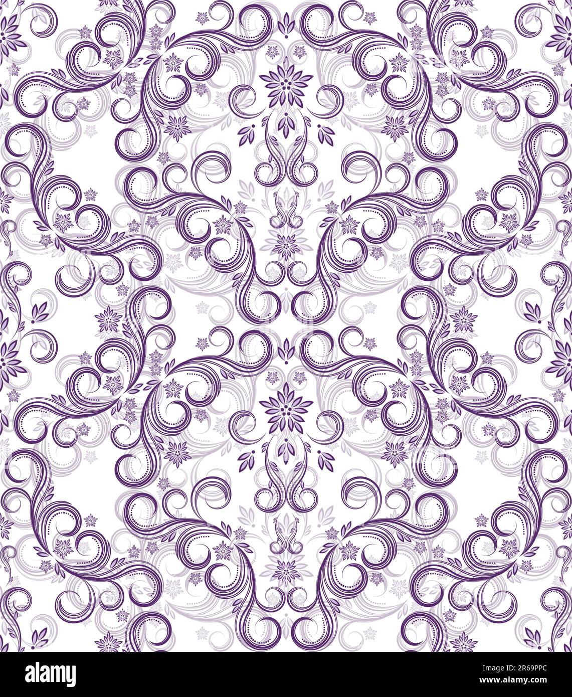 Beautiful vintage designs of flowers and scrolls Stock Vector Image ...