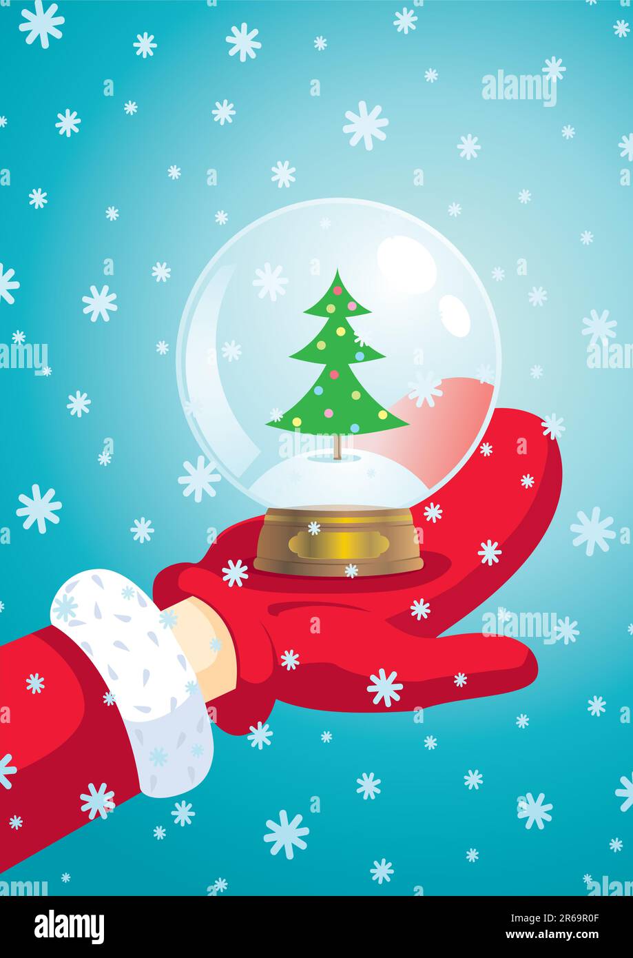Santa snow globe Stock Vector Images - Alamy