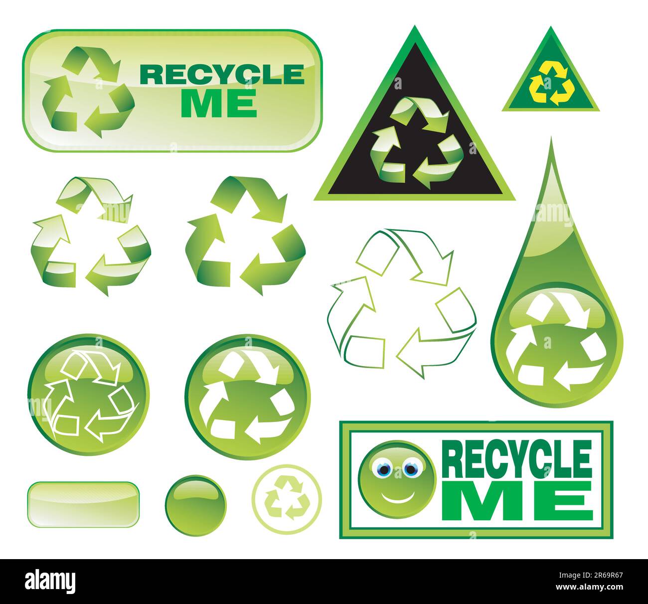Recycle modern design glossy hi-res stock photography and images - Alamy