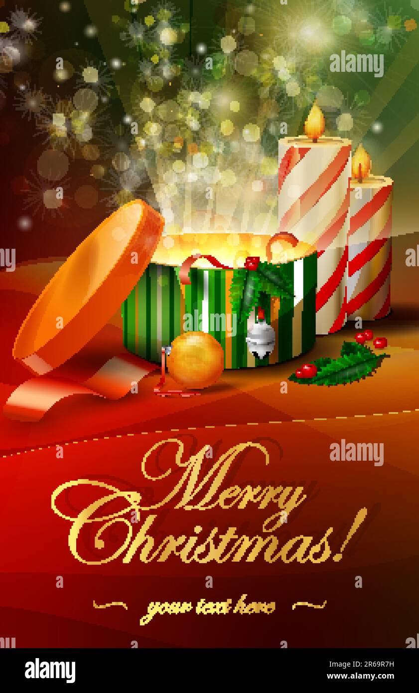 editable Christmas vector illustration Stock Vector Image & Art - Alamy